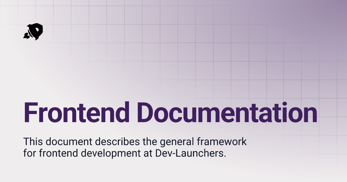 Frontend Documentation | Dev Launchers